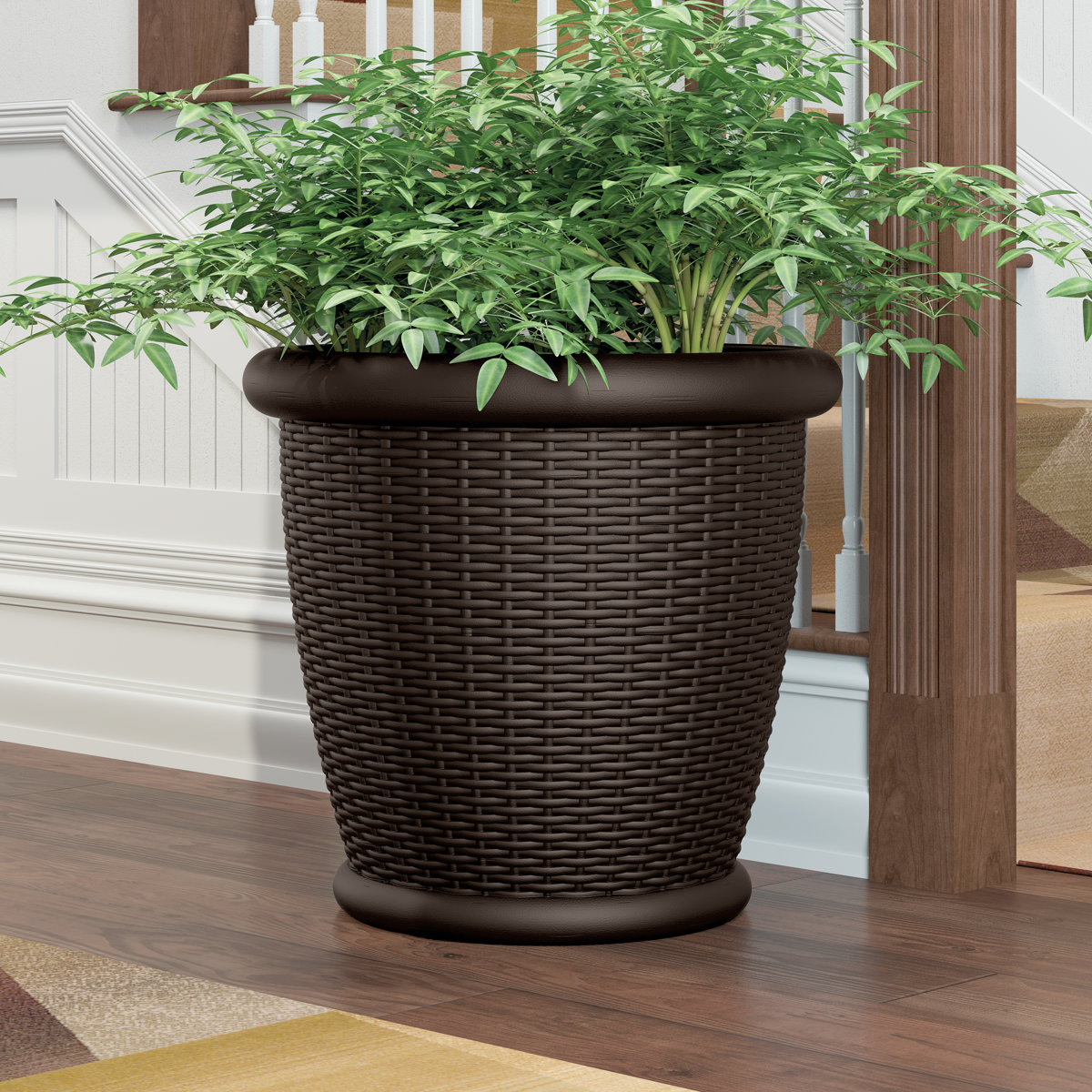 Suncast Willow 2-Piece Resin Pot Planter Set & Reviews | Wayfair