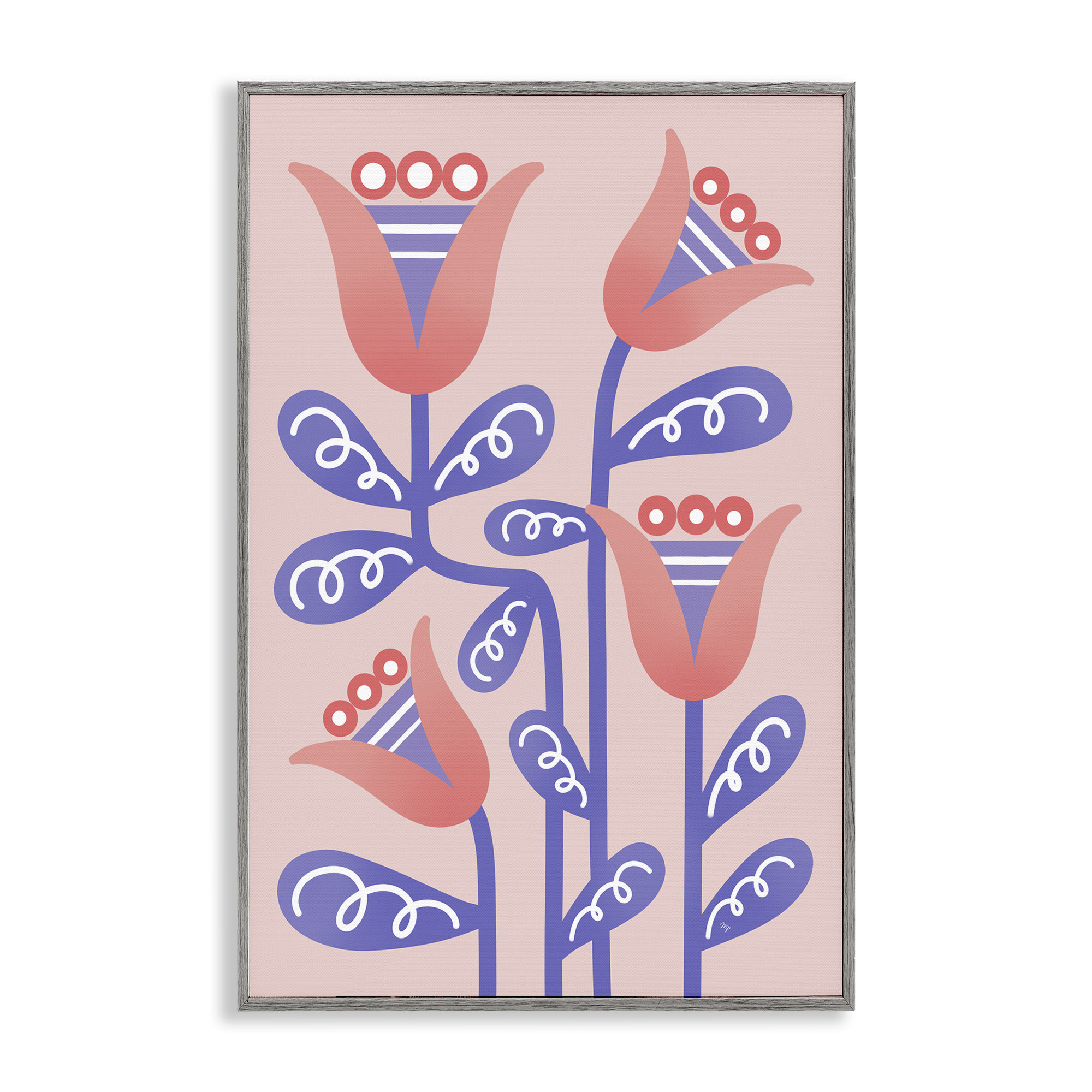 George Oliver Tulip Flowers Pink Deco Giclee Art by Martina Pavlova ...