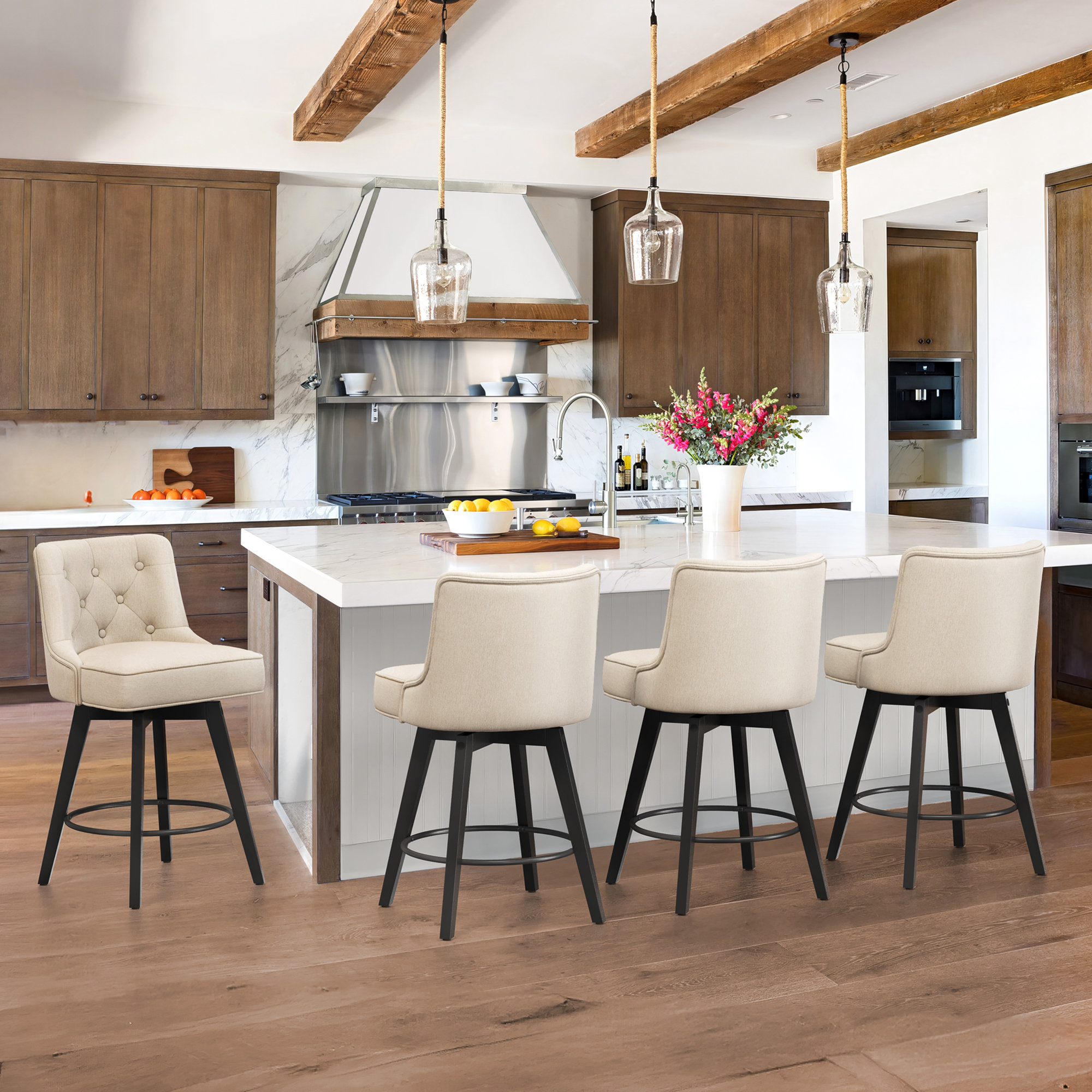 Wildon Home® Dionn 26'' Upholstered Counter Stool & Reviews | Wayfair