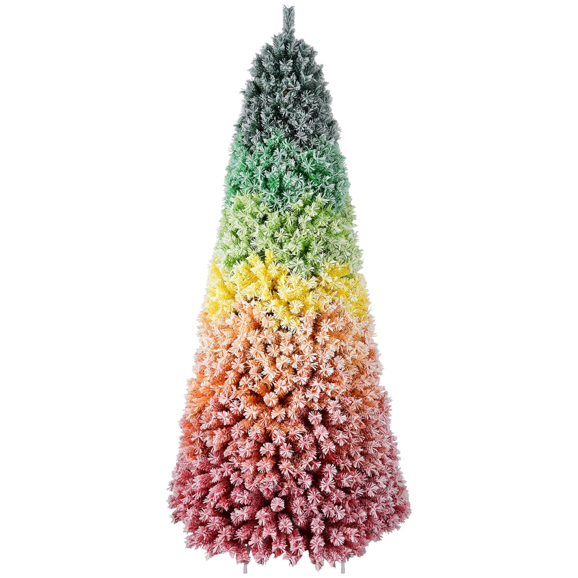 The Holiday Aisle® Colorful Full-Bodied Artificial Rainbow Gradient ...