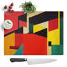 Metro Lane Modern Suprematism Art Vol.2 Abstract Glass Chopping Board ...