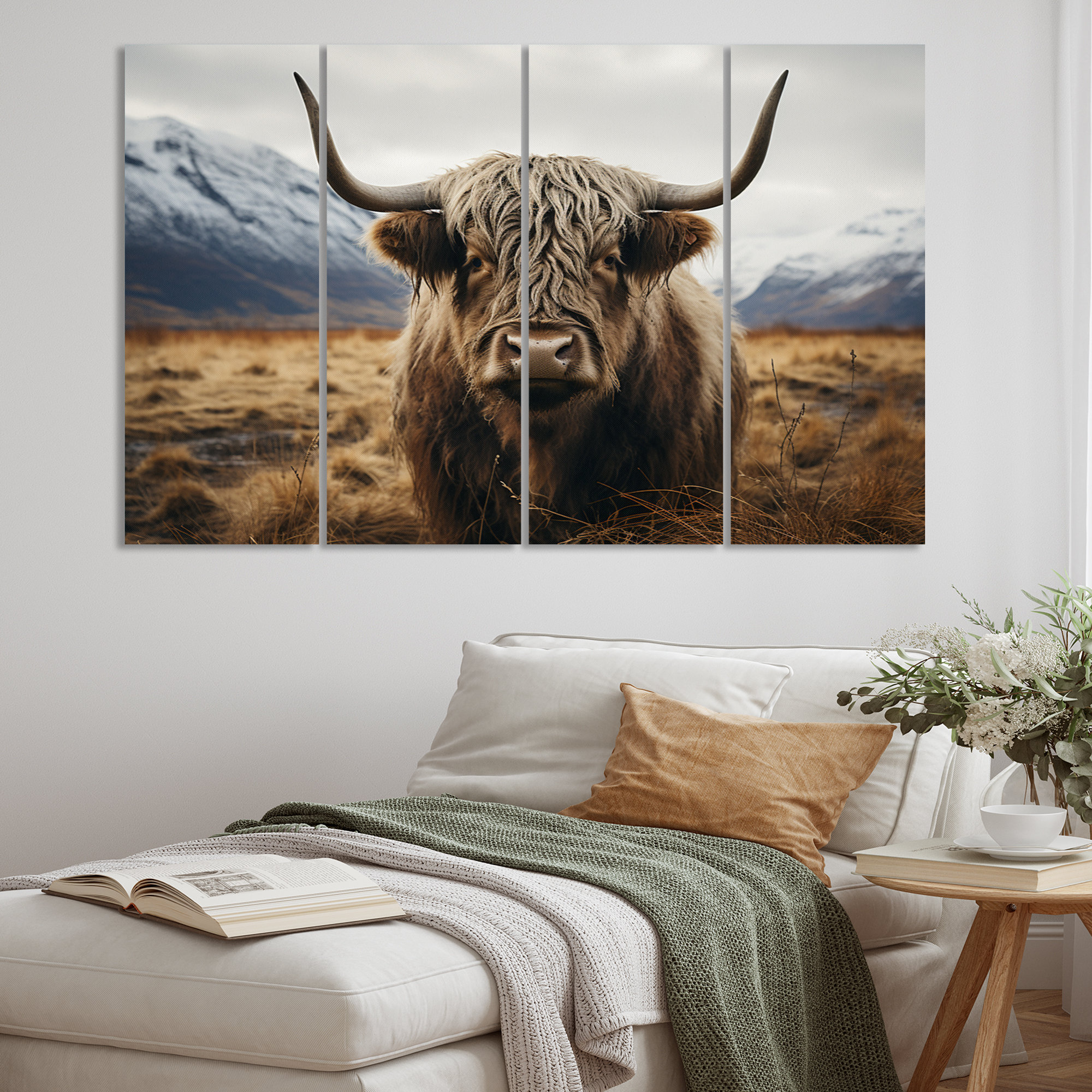 Design Art Brown Yaks in Montain III - Yaks Metal Wall Decor Set | Wayfair