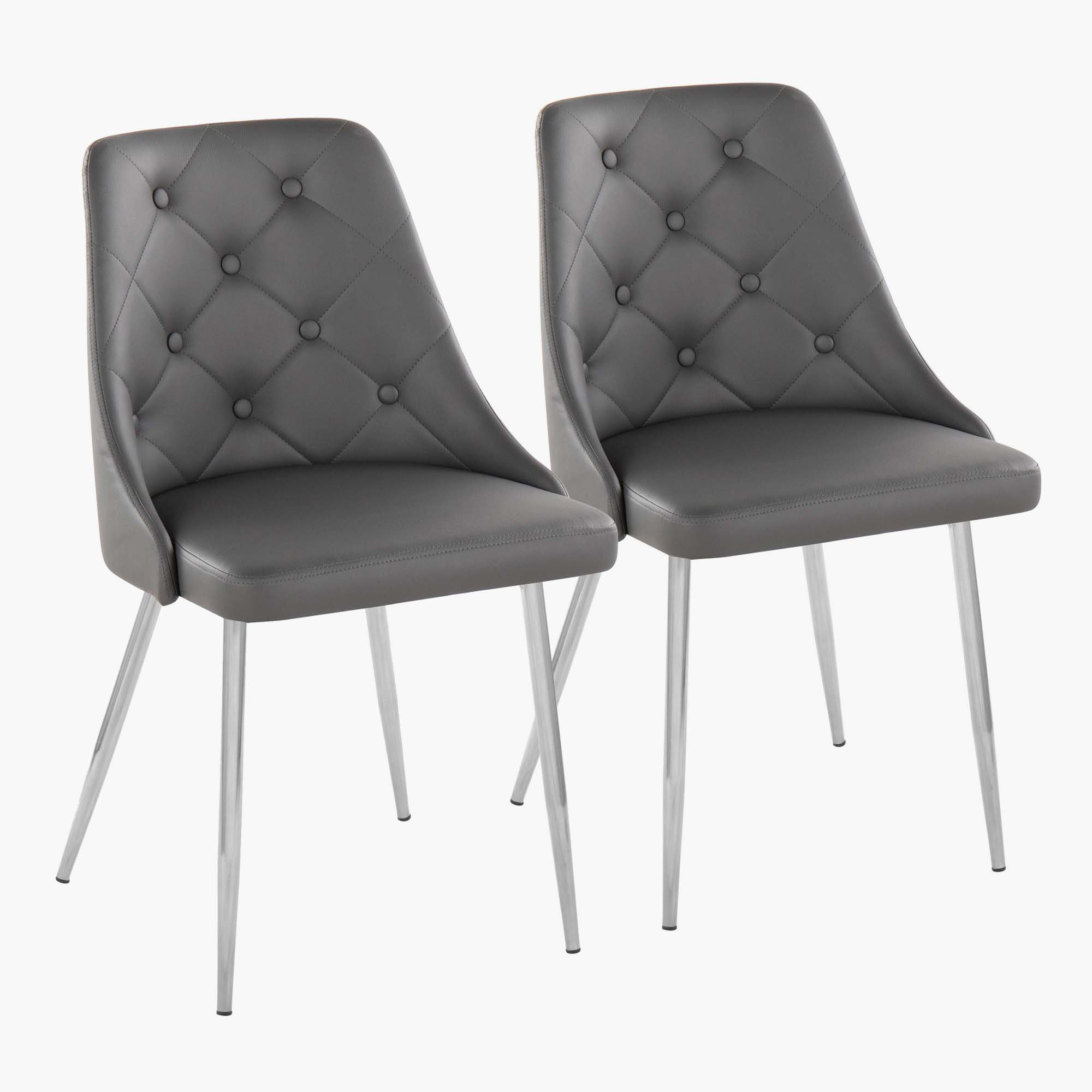 Hokku Designs Marche Contemporary Accent/Dining Chair in Chrome Metal ...