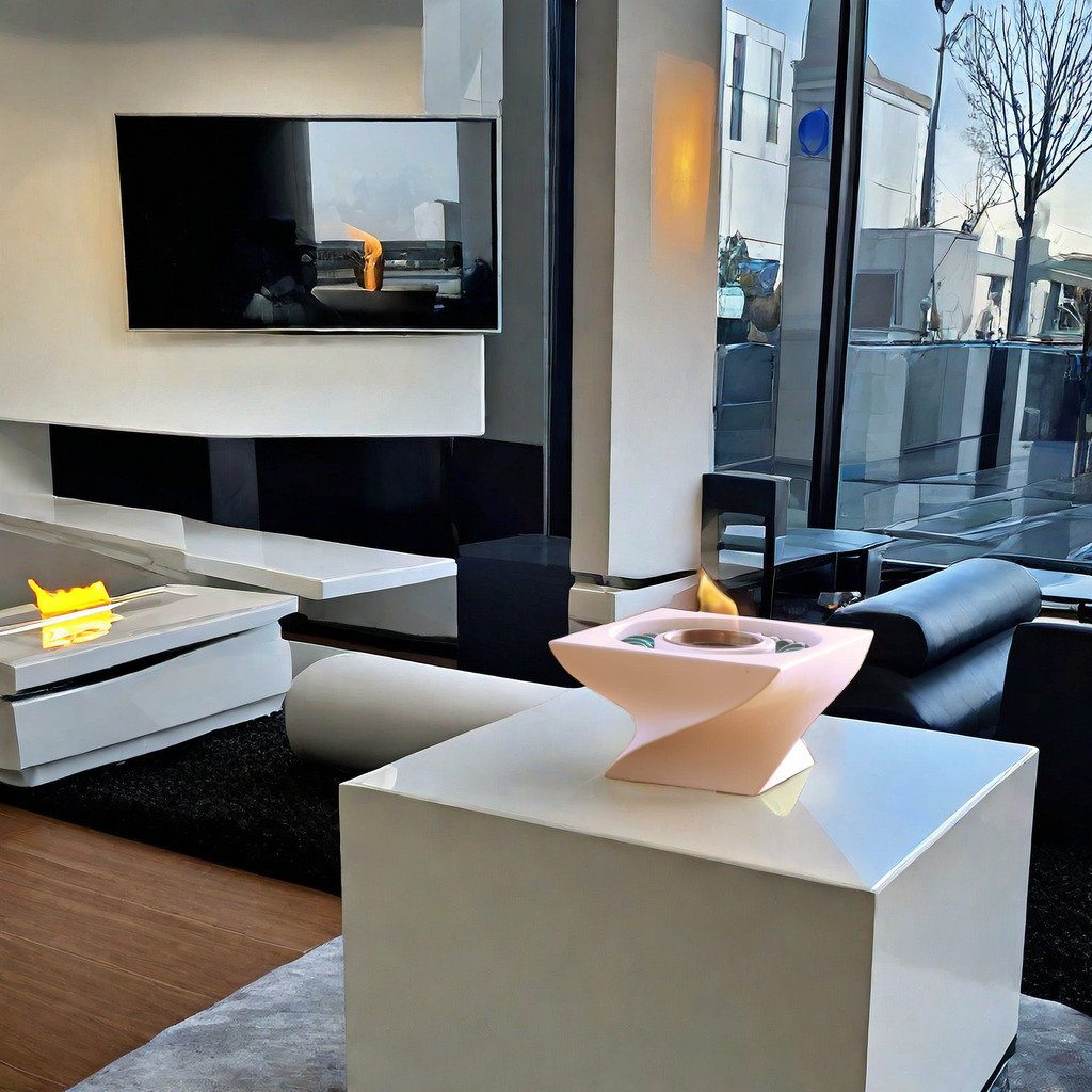 CMCUSTOM Luxurious Tabletop Fire Pit - Mini Indoor Fireplace for ...