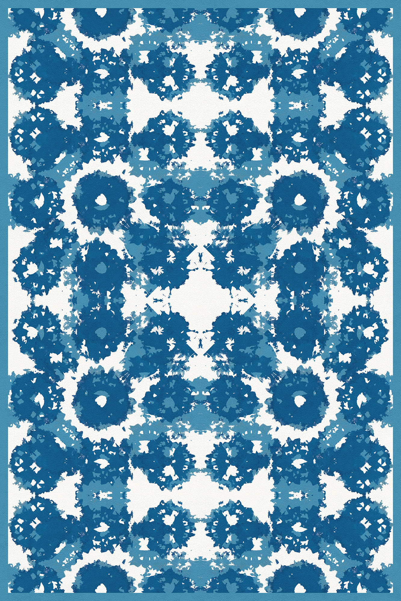 Dakota Fields Tapis antidérapant intérieur / extérieur bleu / blanc Brenlei - Wayfair Canada