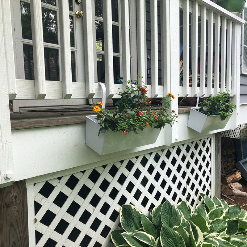 Latitude Run® Classic Outdoor Weatherproof Metal Railing Hanging Flower ...