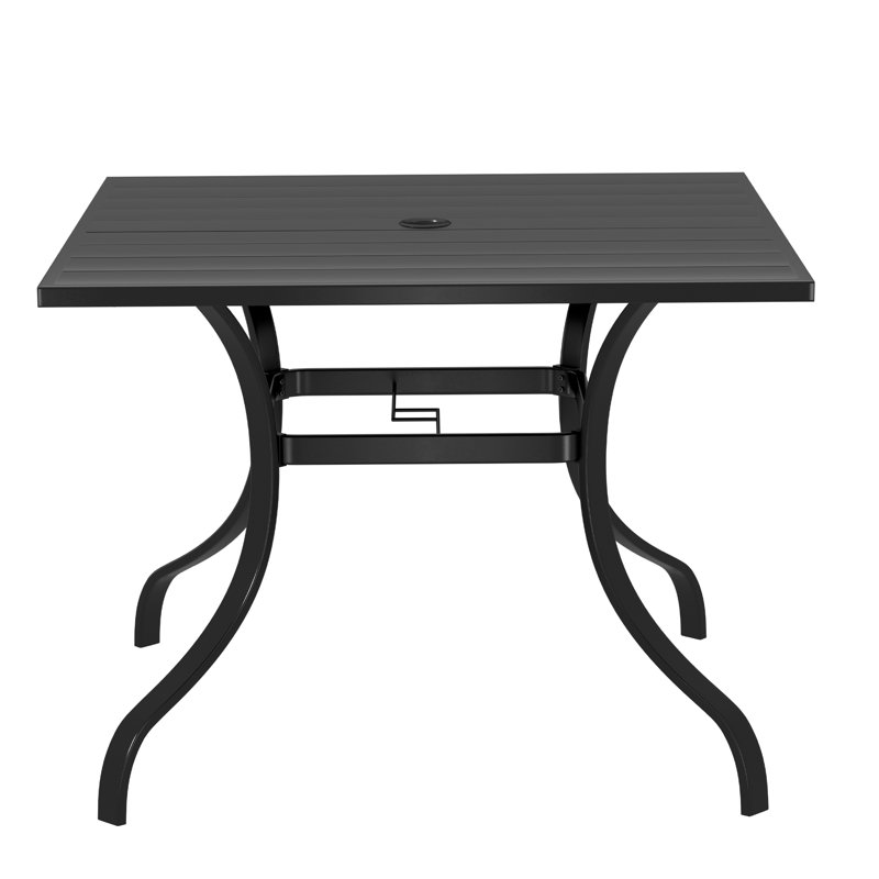 Winston Porter Square Outdoor Restaurant Steel Table | Wayfair