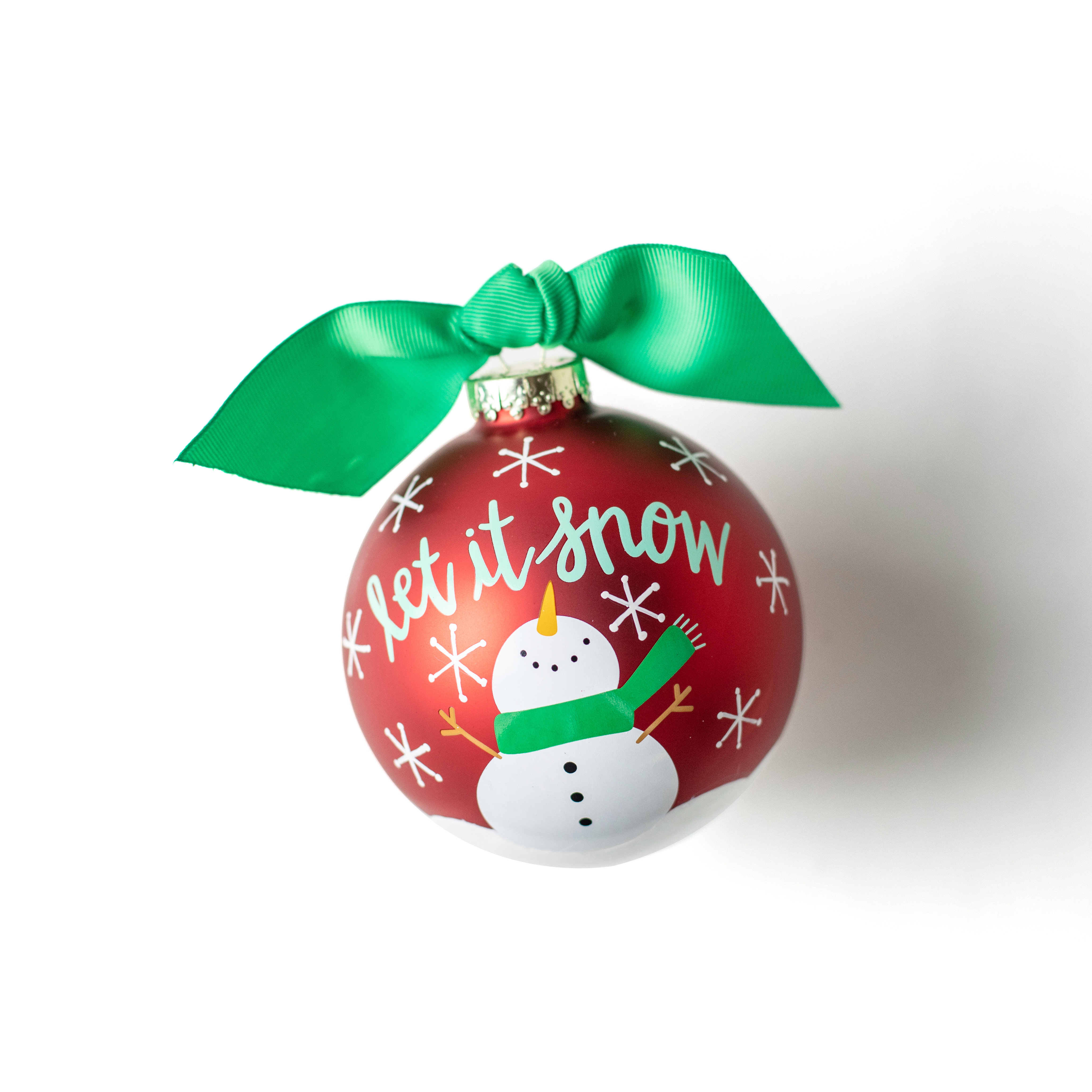 Coton Colors by Laura Johnson Snowman Let It Snow Ball Ornament | Birch ...