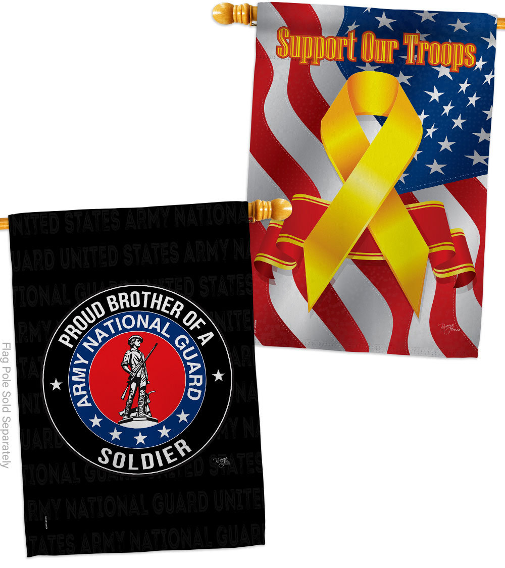 Breeze Decor Army Proud Brother Soldier House Flags Pack National Guard ...