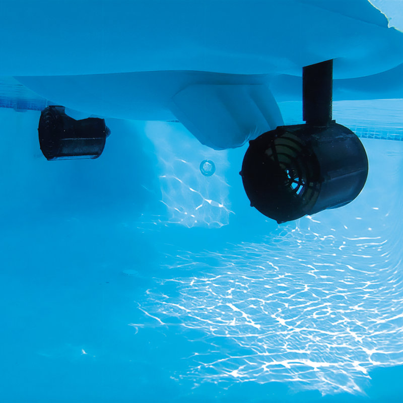 Arlmont & Co. Splash Runner Motorized Inflatable Pool Lounger | Wayfair