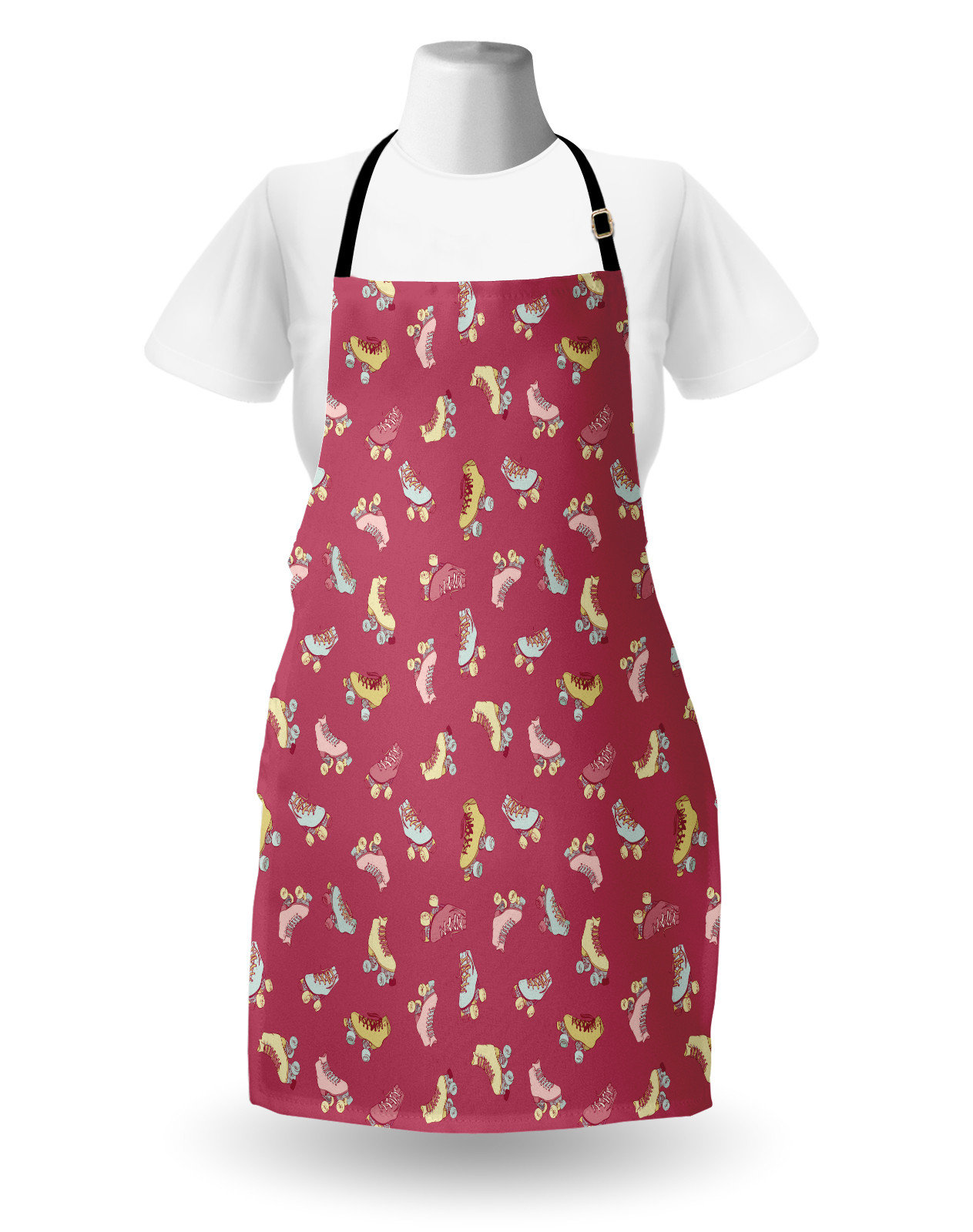 Bungalow Rose Retro Apron Unisex Nostalgic Roller Skates Art Adult Size ...
