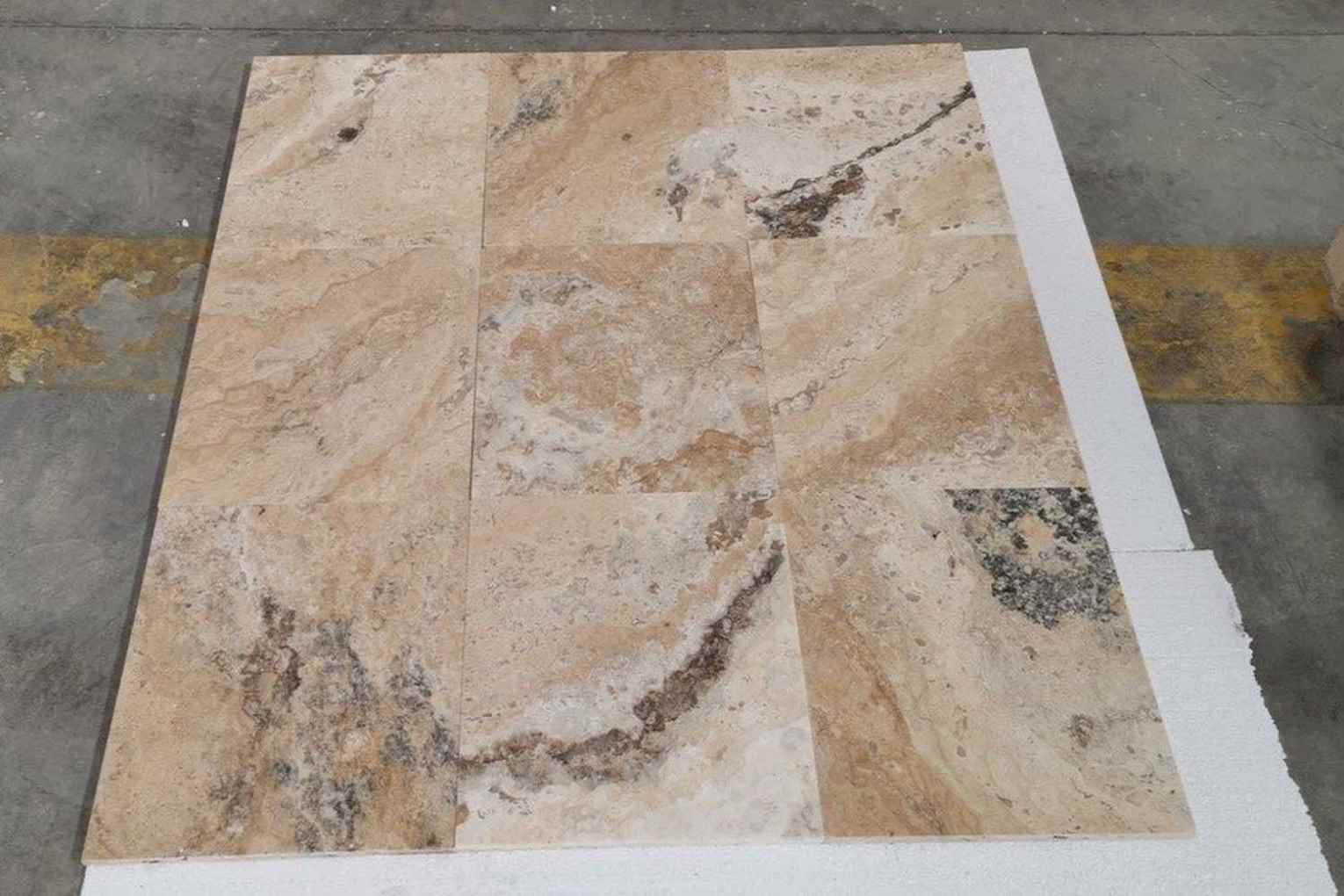 Stone & Tile Shoppe, Inc. 12" x 12" Travertine Stone Look Wall & Floor ...