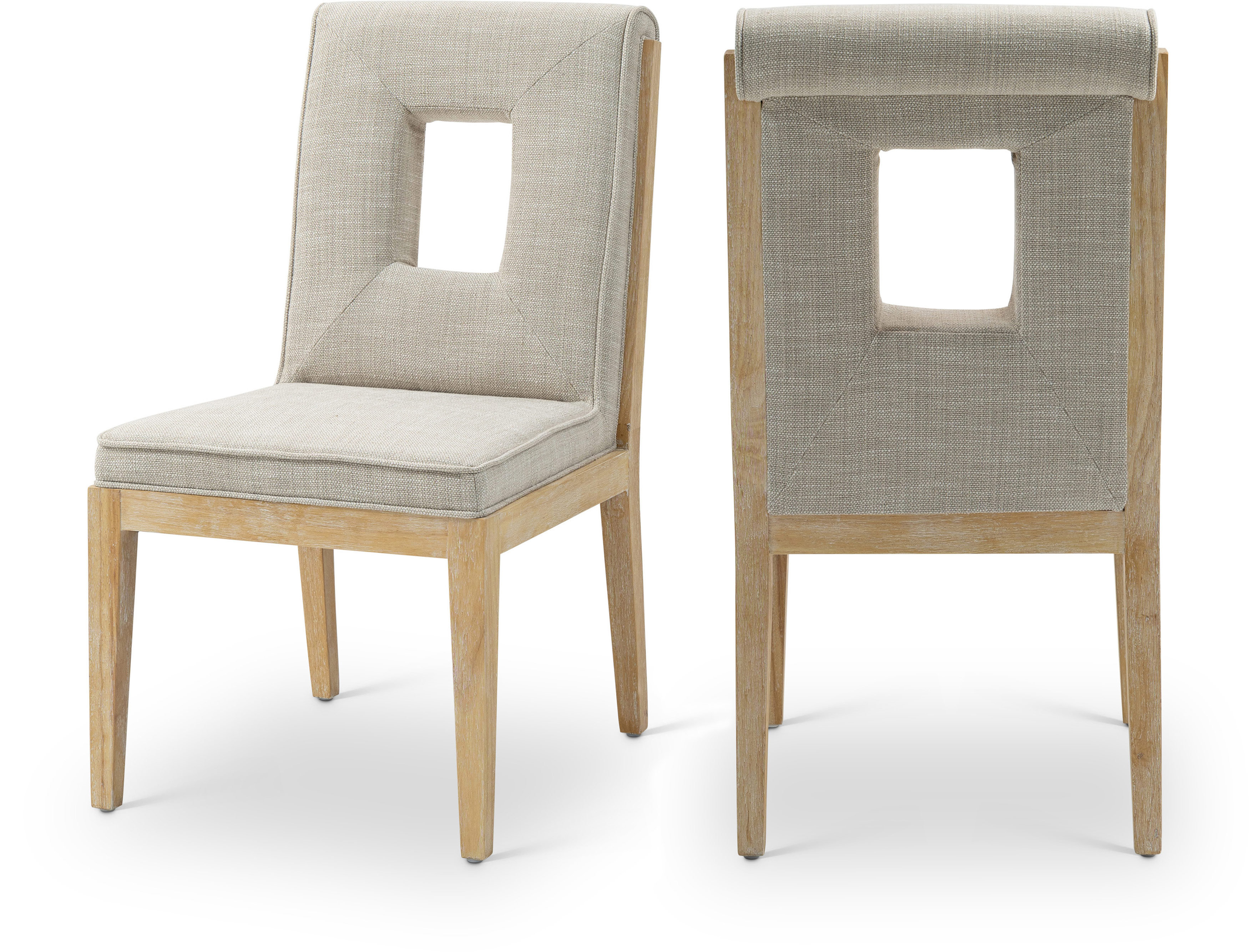 Latitude Run® Flore Linen Textured Fabric Dining Side Chair | Wayfair