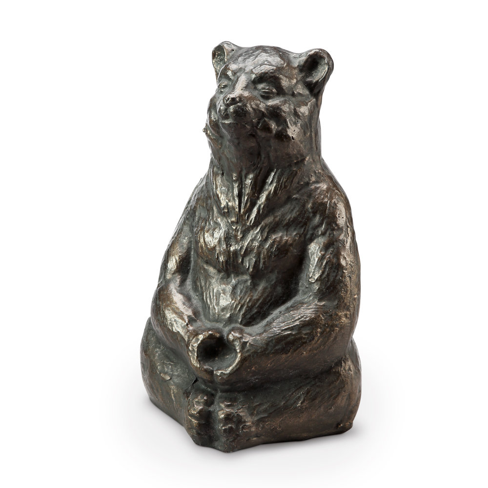 Union Rustic Meditating Yoga Bear Garden Sculpture | Wayfair