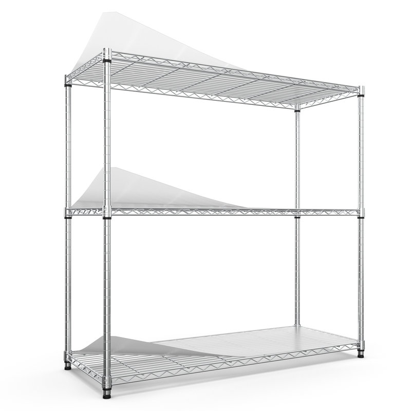 Rebrilliant Aadila 48'' W Steel Height 3 Tier Adjustable Metal Storage ...