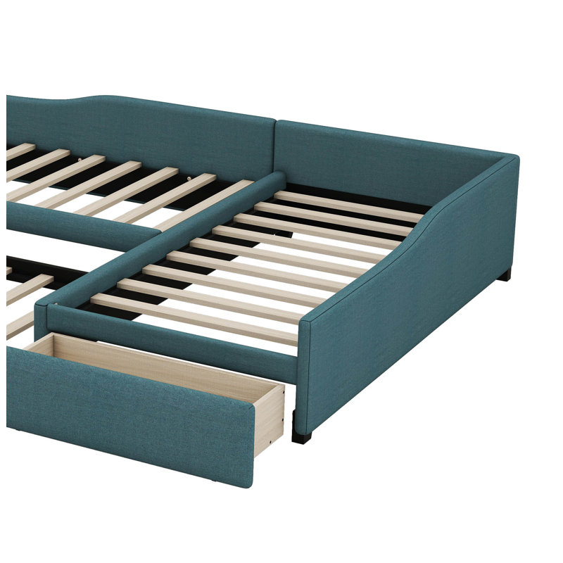 Latitude Run® Upholstered Double Twin Size Daybed | Wayfair