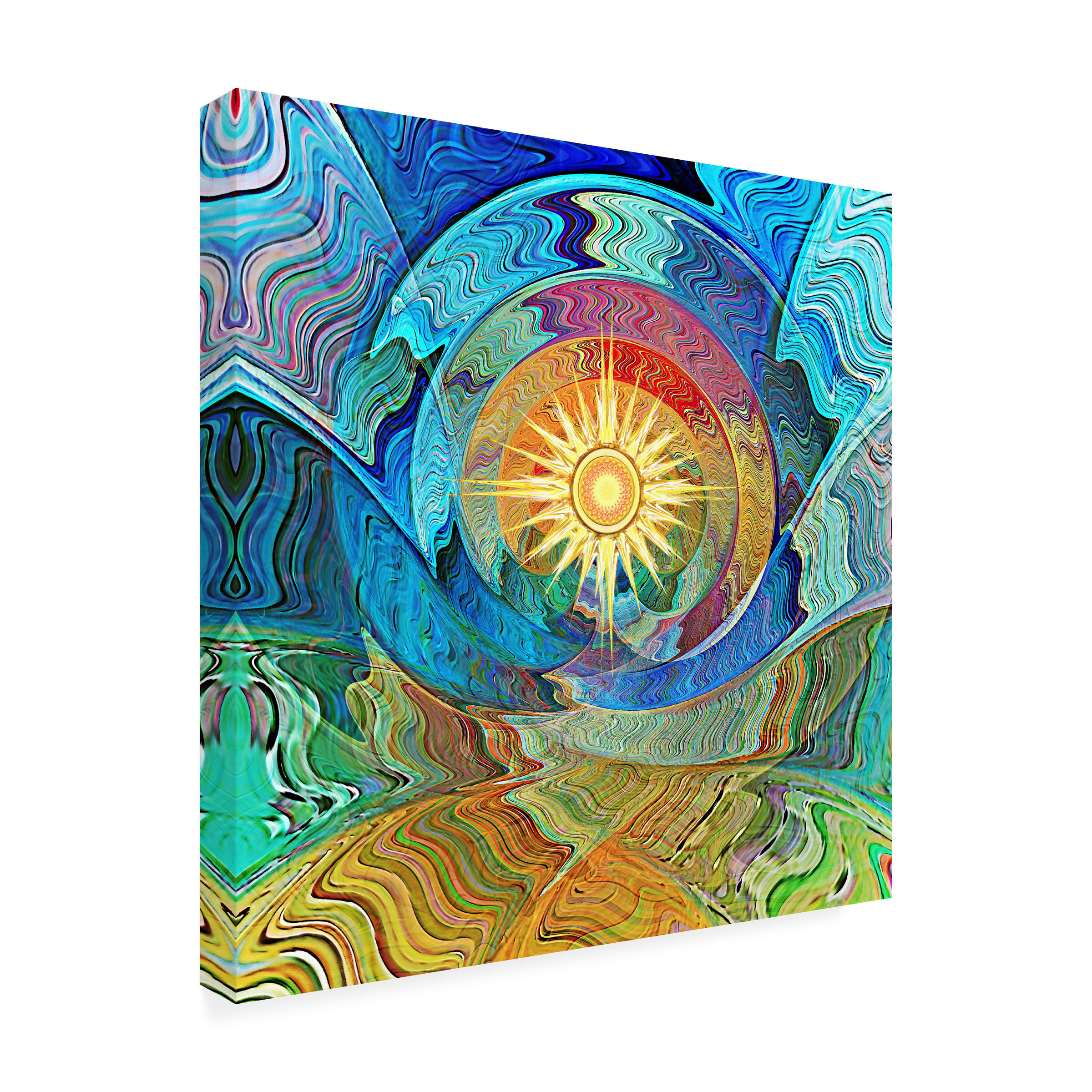 Wrought Studio™ Abstract Native Sun 2 On Canvas by David Manlove Print ...