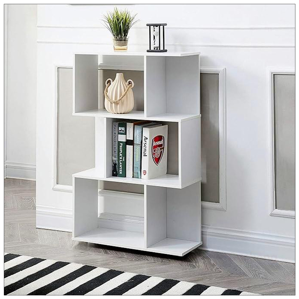 Ebern Designs Versatile Three-Tier Household Bookshelf for Organized ...
