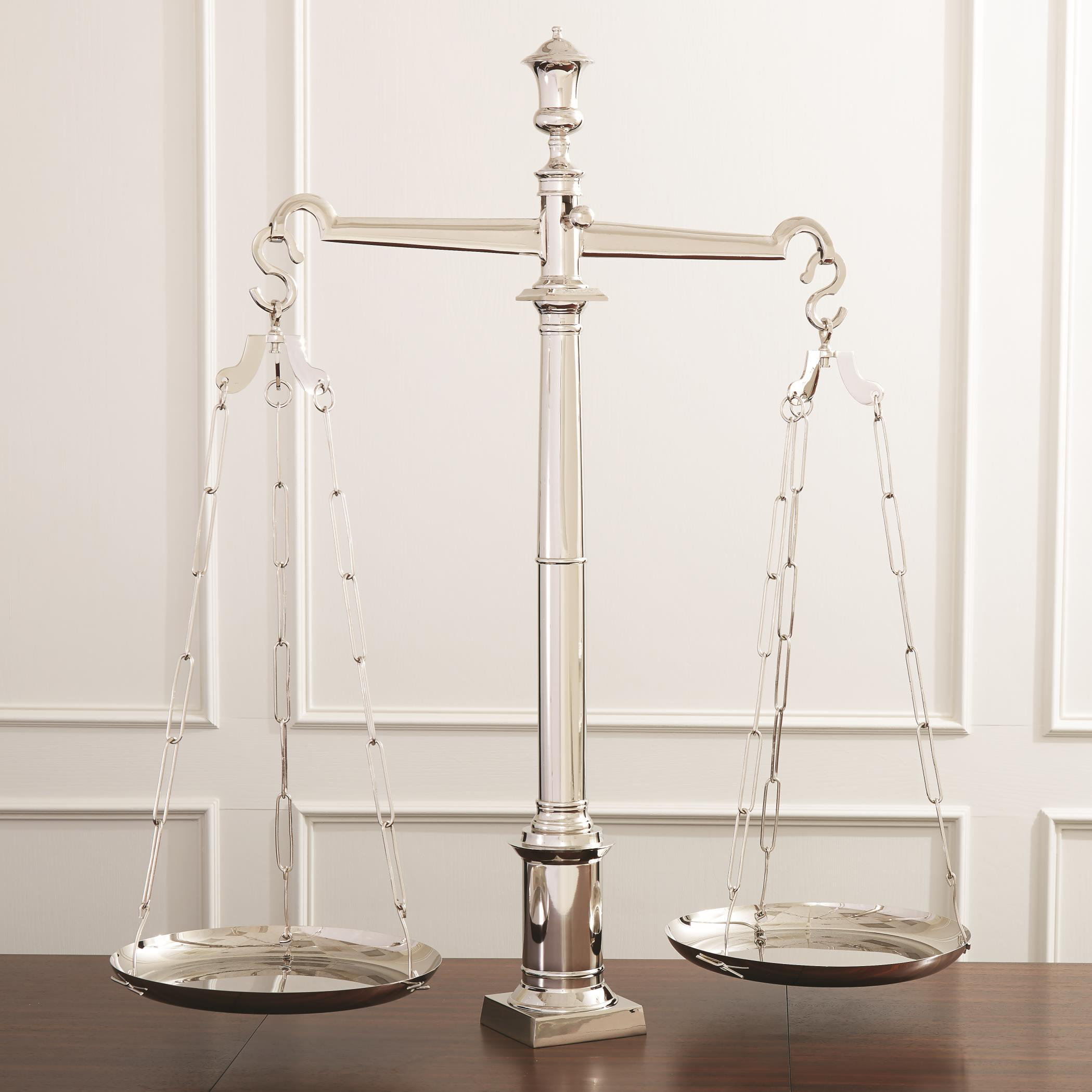 Global Views Library Scales-Nickel | Wayfair