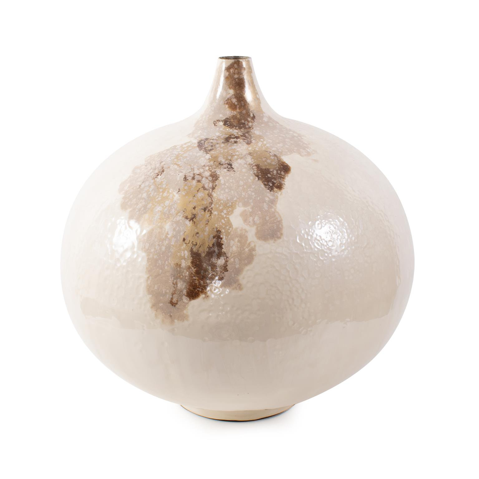 Howard Elliott Petrini Tuscan Small Round Iron Vase | Perigold