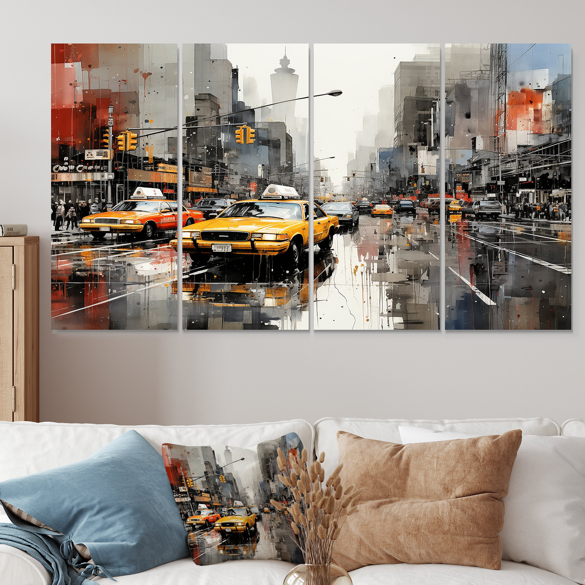 Ebern Designs Yellow Streets Of Harlem II - Harlem Renaissance 4 Piece ...