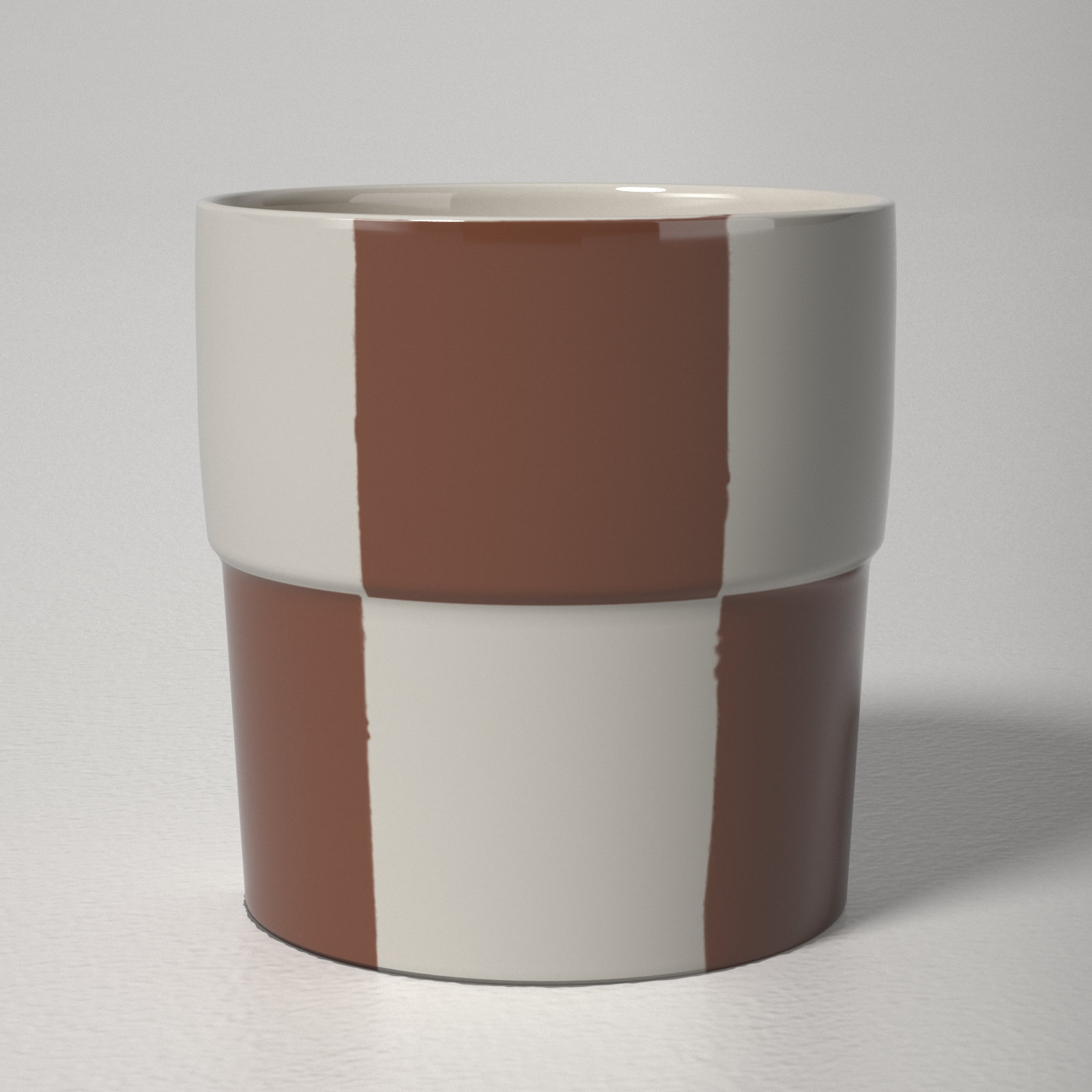 AllModern Caitlin Checkerboard Ceramic Pot Planter | Wayfair