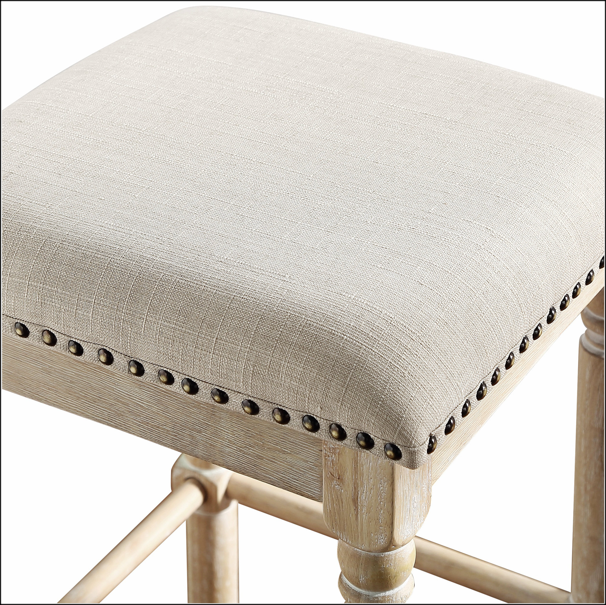 Latitude Run® Arnhem Wood Upholstered Counter Height Stool, Set of 2 ...