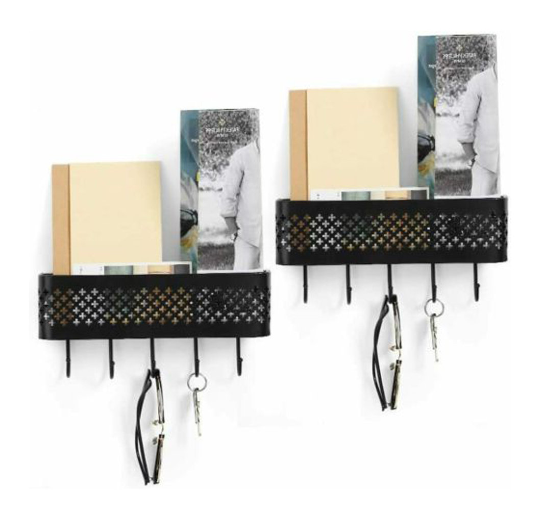 Red Barrel Studio® Tayan Metal Wall Organizer with Mail Storage | Wayfair