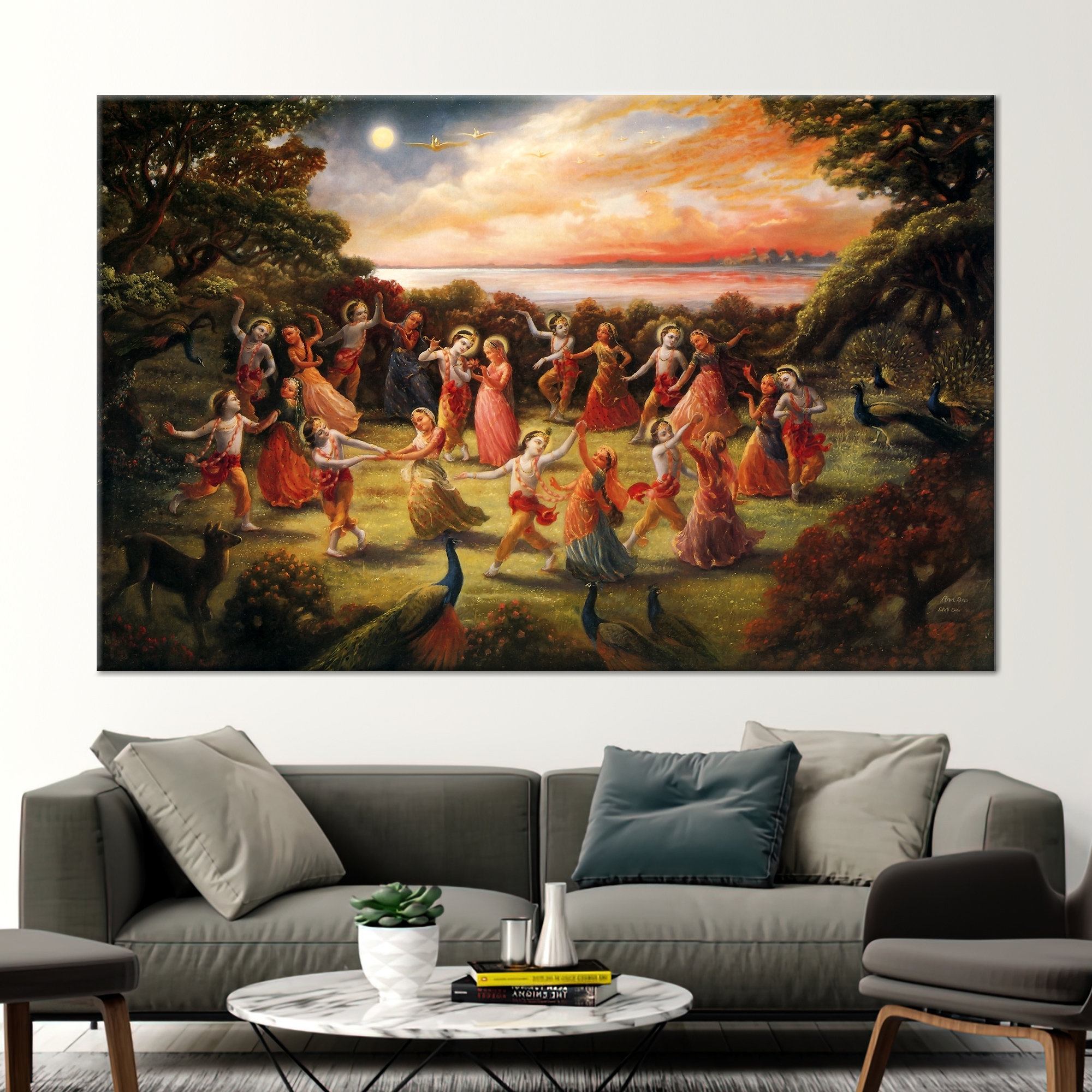 Charlton Home® Rasa Lila Dance of Radha Krishna, Rasa Lila Dance Poster ...