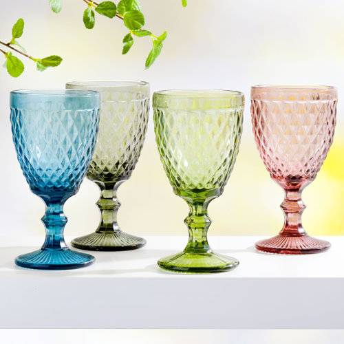 Gibson Home 4 - Piece 11oz. Glass Goblet Glassware Set & Reviews | Wayfair