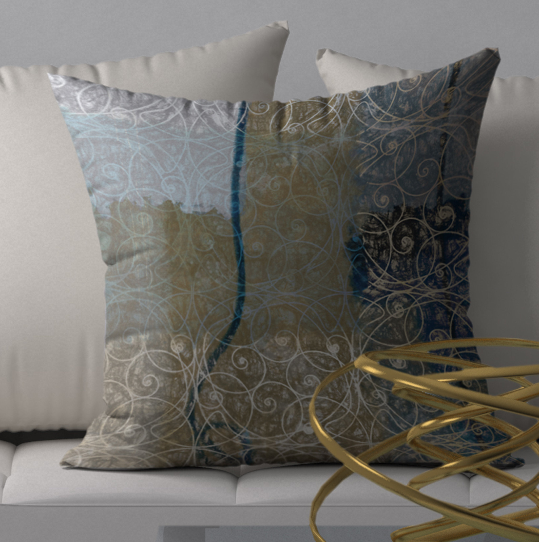 LeRoi Products Abstract Reversible Throw Pillow | Wayfair