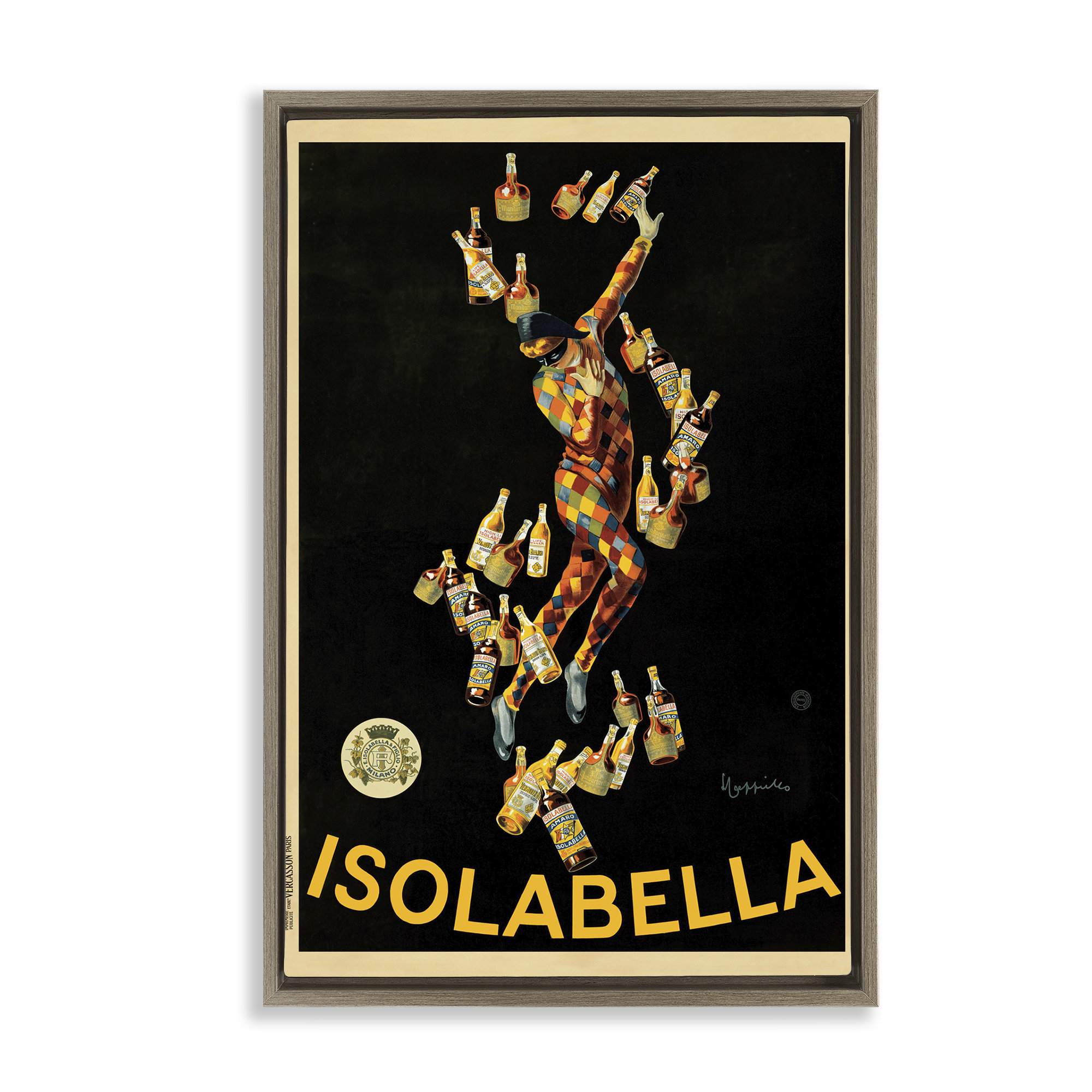 Red Barrel Studio® Isolabella Vintage Ad Framed Floater Canvas by ...