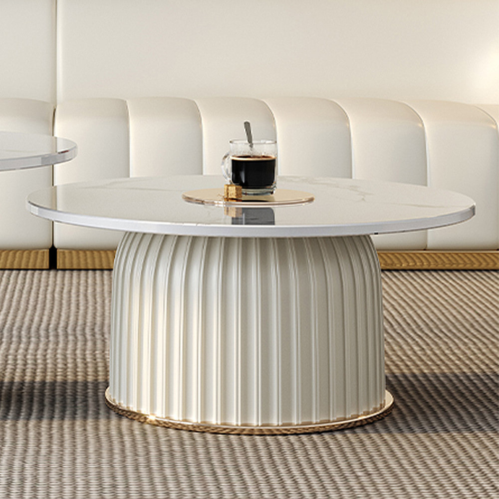 Bkoksety Cream style creative simple rock plate tea table | Wayfair