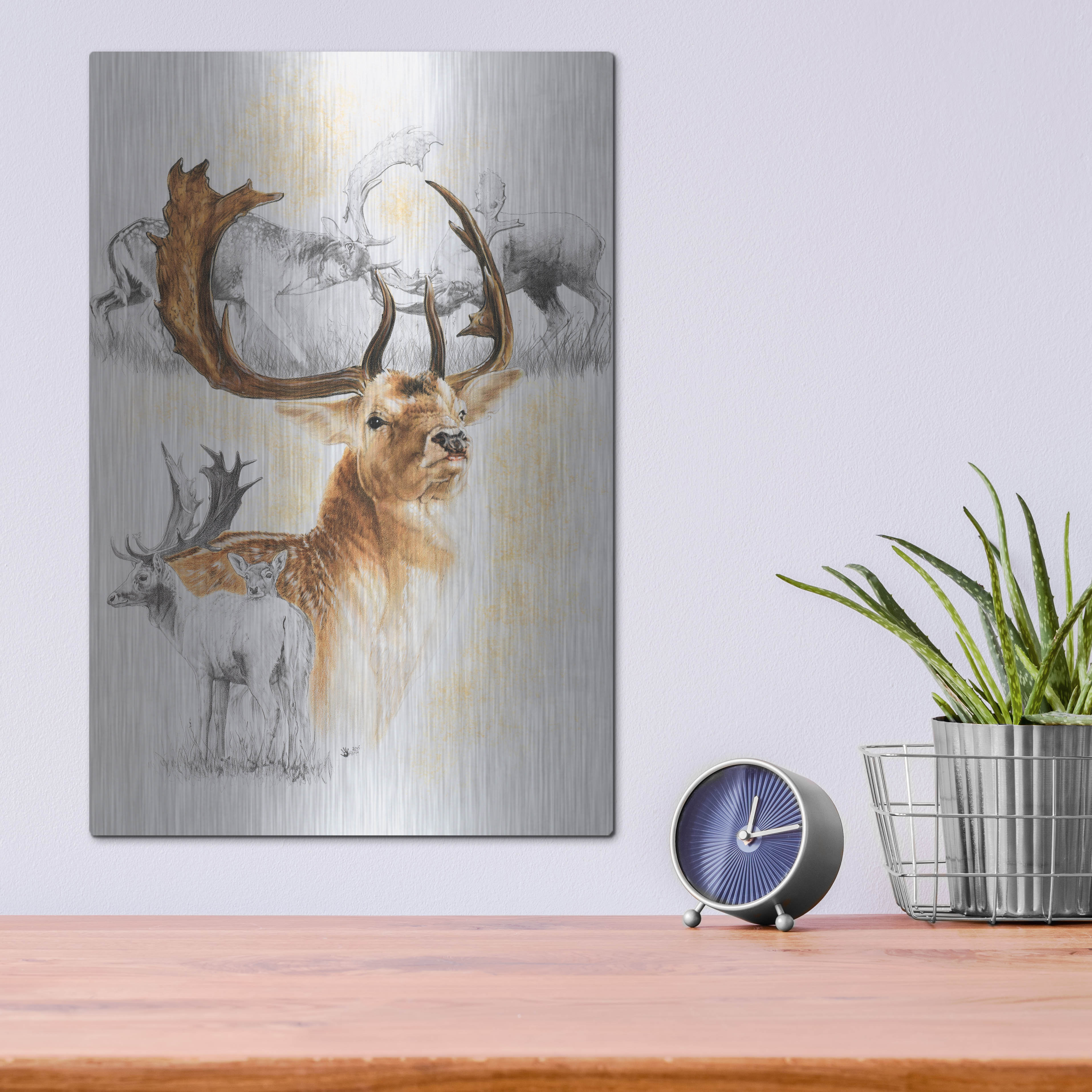 Millwood Pines " Fallow Deer " by Barbara Keith on Metal | Wayfair