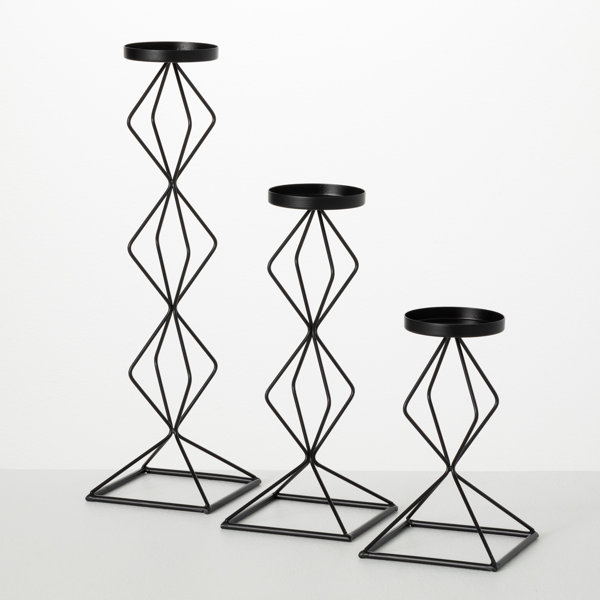 The Holiday Aisle® 3 Piece Metal Tabletop Candelabra Set | Wayfair
