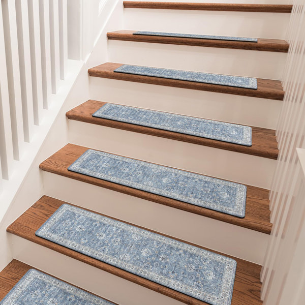 Canora Grey Stair Treads For Wooden Steps Indoor Washable Stair Carpet ...