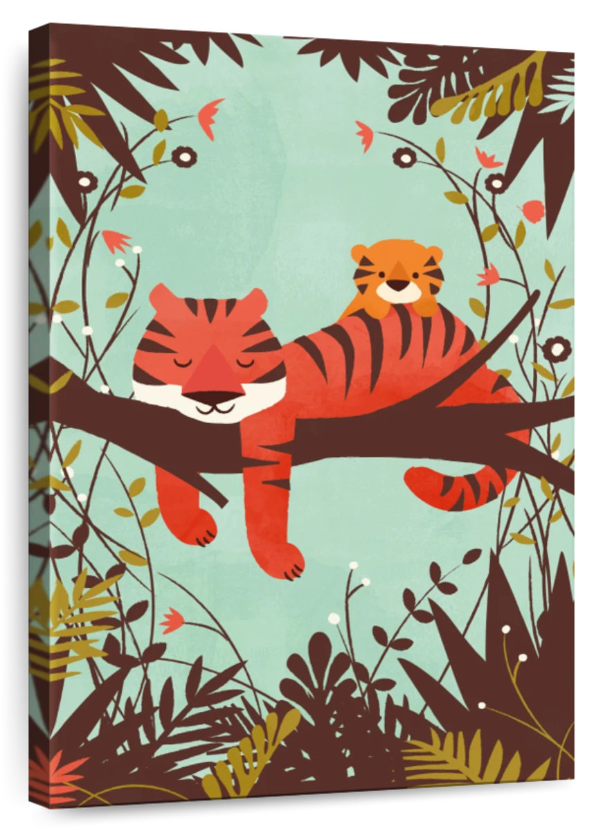 Zoomie Kids Ashelle Peaceful Sleeping Tiger | Wayfair