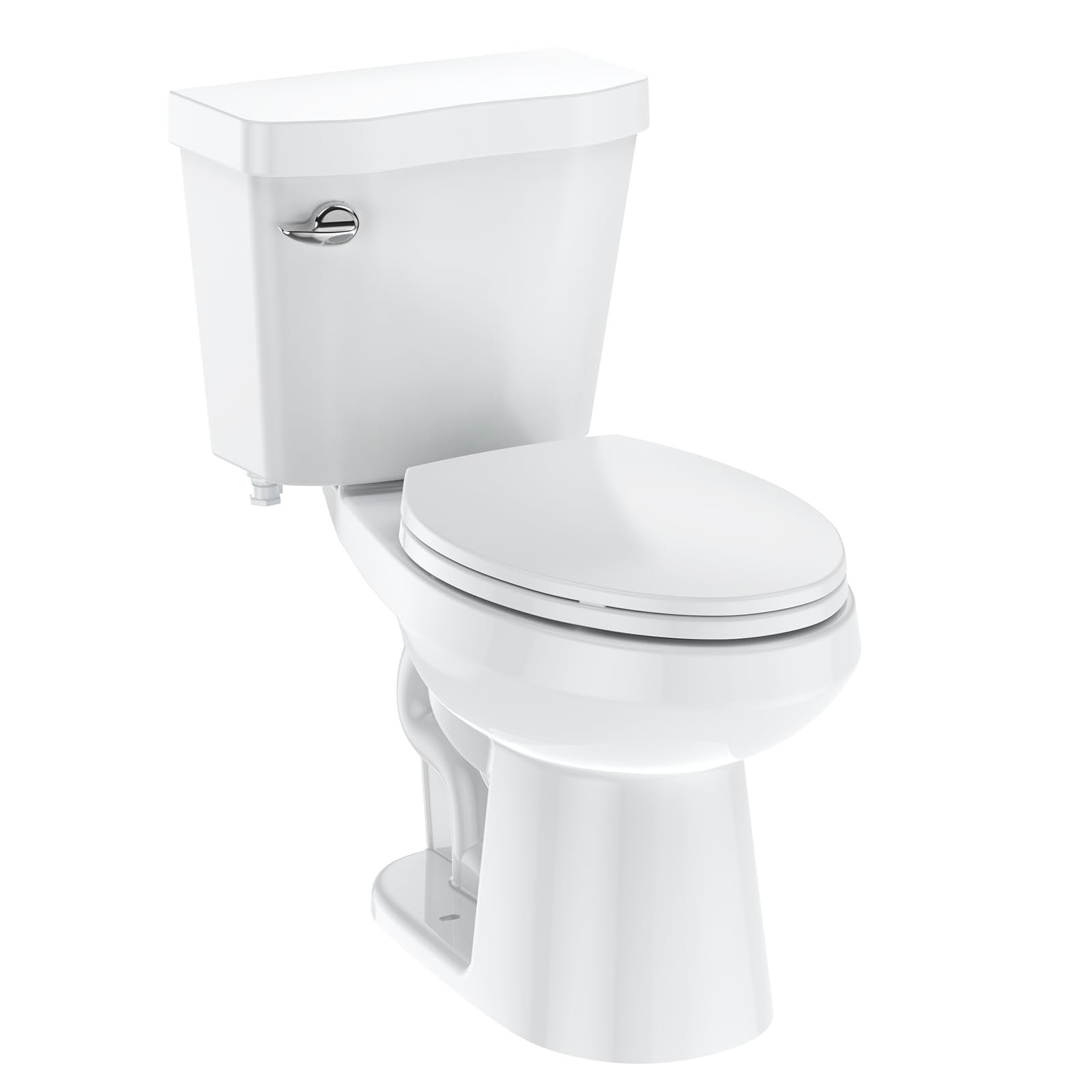 ZACOO 19" Two-Piece Toilet, Elongated Toilets For Bathrooms, Soft Close ...