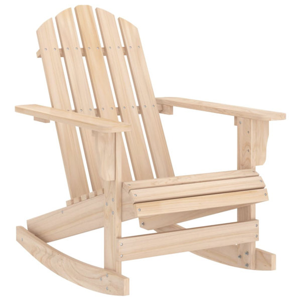 Highland Dunes Adirondack Rocking Chair Lounge Patio Chair for Garden ...
