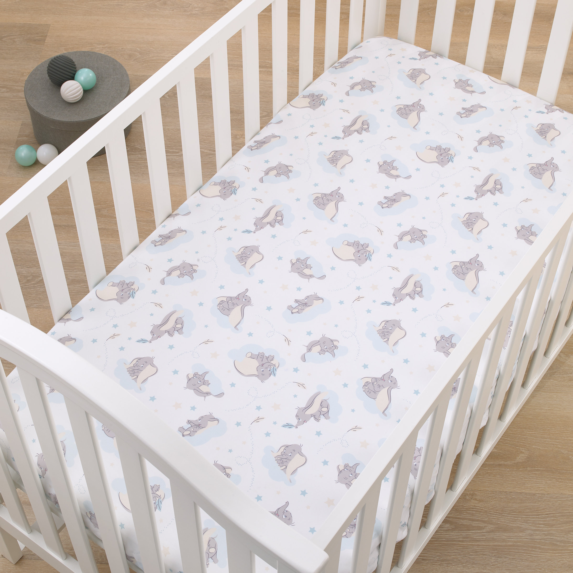Disney NoJo Disney Dumbo Light Super Soft Nursery Fitted Mini Crib ...