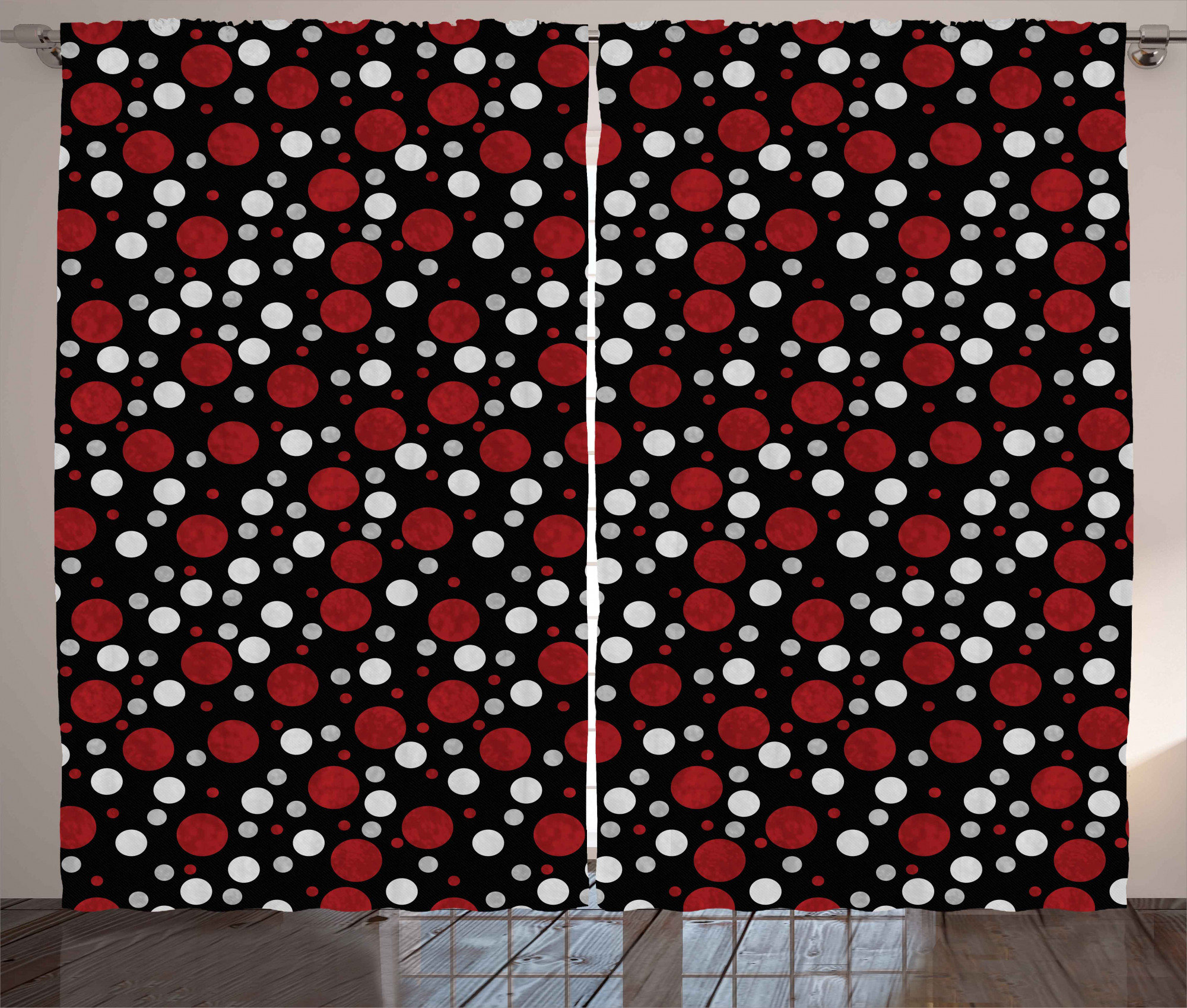 East Urban Home Ishanth Retro 60S 70S Cartoon Snow Polka Dots Semi ...