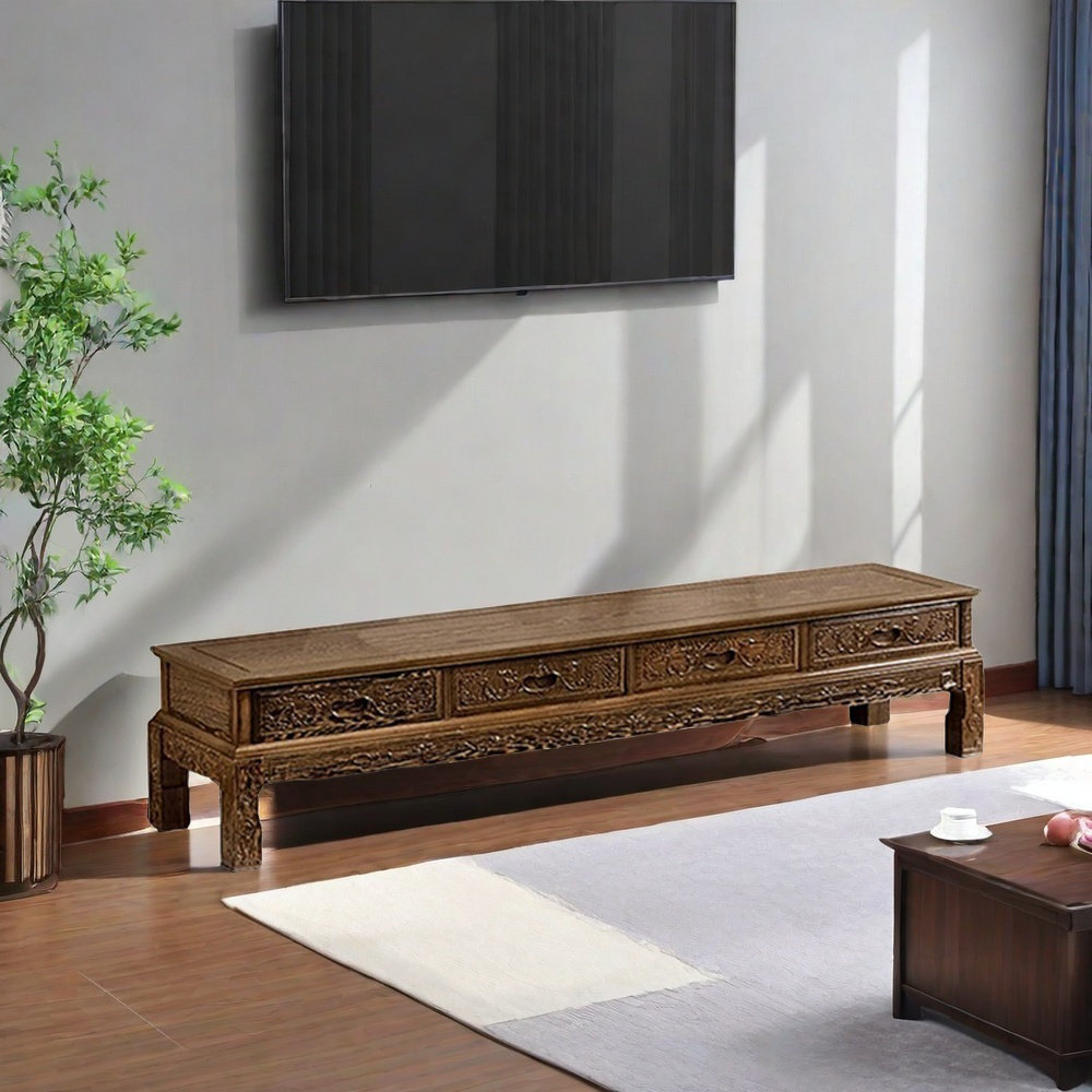 moonlight design Chinese chicken wing wood TV cabinet - Wayfair Canada