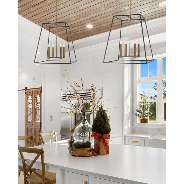 Laurel Foundry Modern Farmhouse 4 Light Large Open Frame Foyer Lantern ...