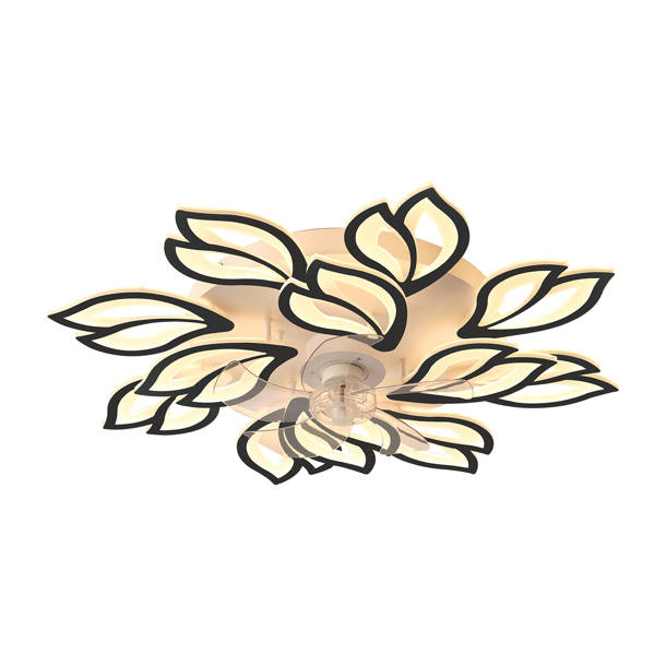 Ivy Bronx 35.5'' 7 - Blade Dimmable LED Ceiling Fan with Remote Control ...