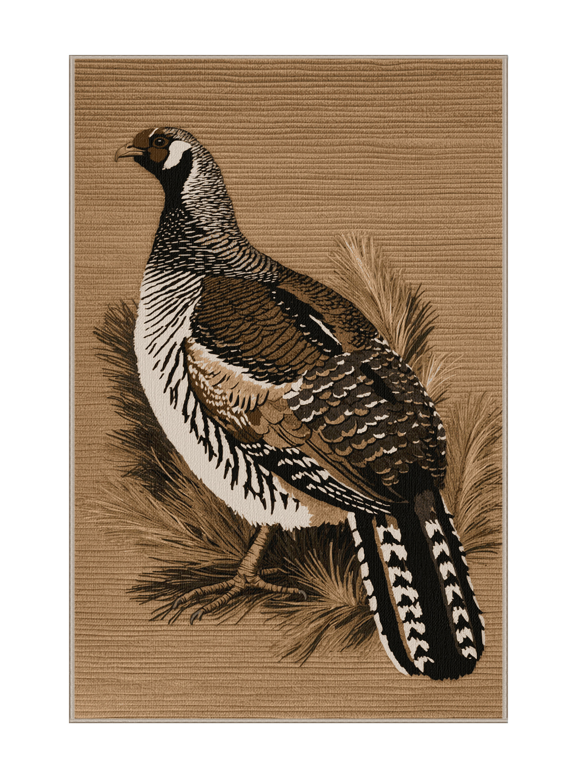 House of Hampton® Washable Spruce Grouse Birds Area Rug | Wayfair