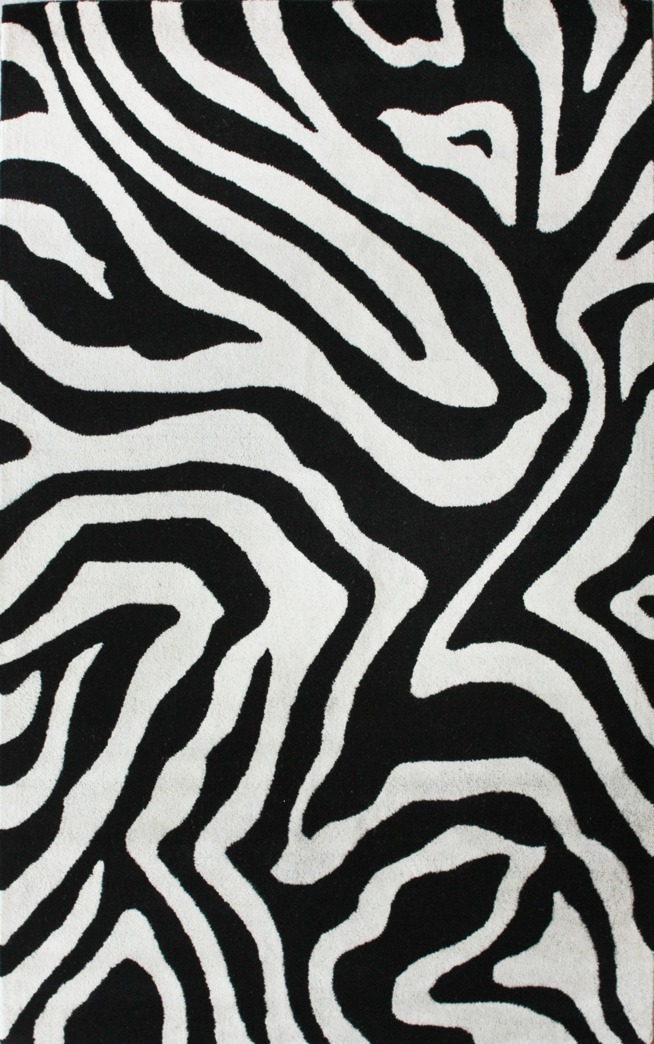 Everly Quinn Felker Modern Zebra Black Rug | Wayfair