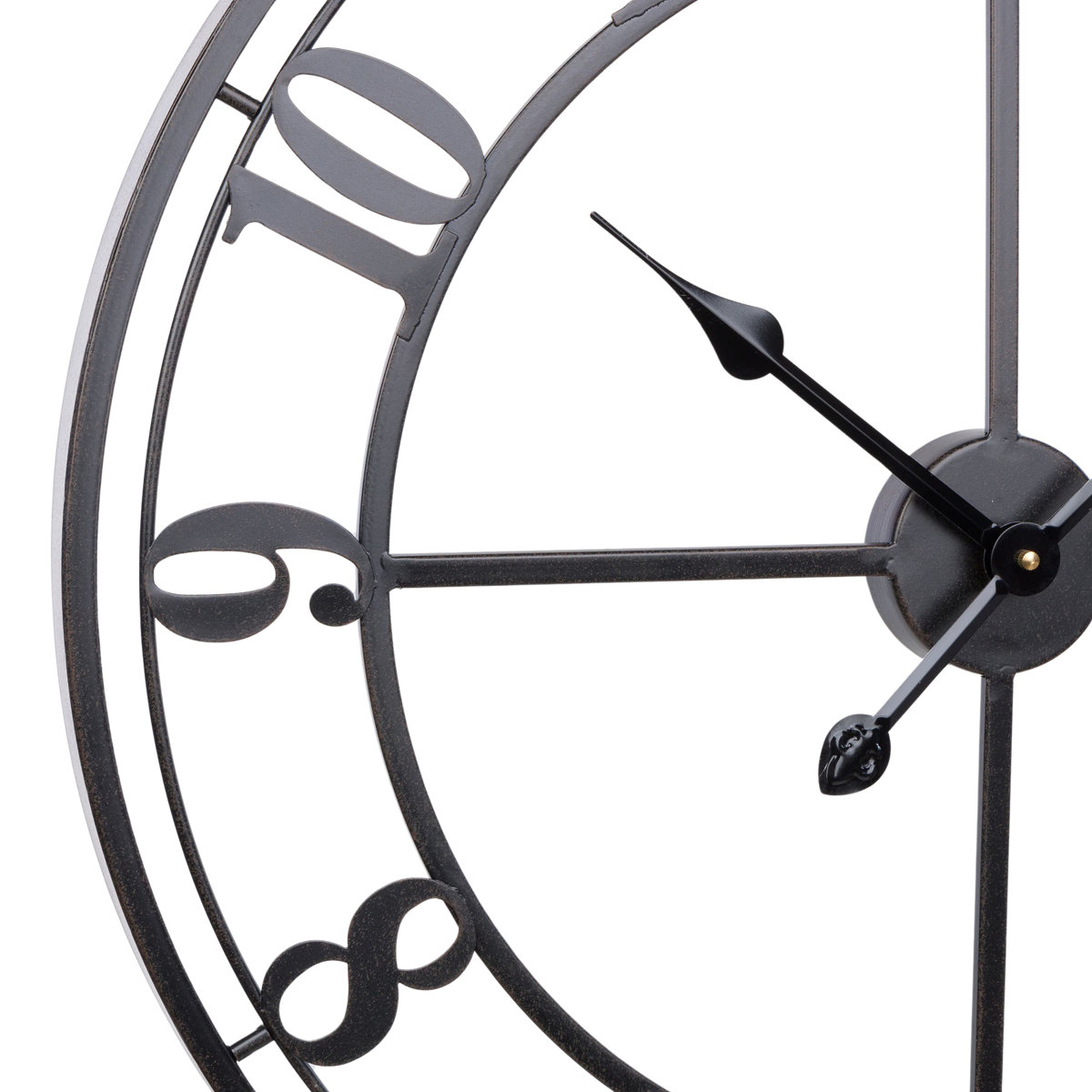 Trent Austin Design® Selene Round Metal Modern Farmhouse Wall Clock ...