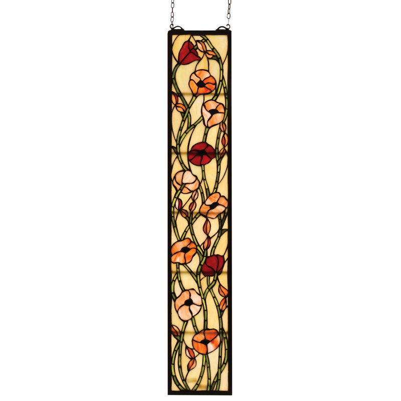 Meyda Lighting Victorian Tiffany Poppy Stained Glass Window & Reviews ...