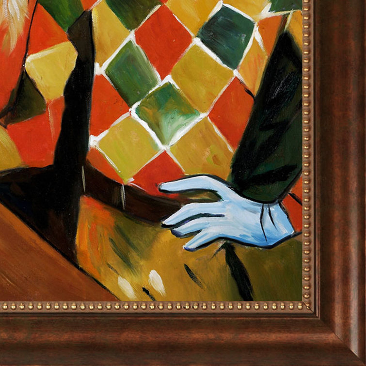 Overstock Art At The Lapin Agile Framed On Canvas by Pablo Picasso ...