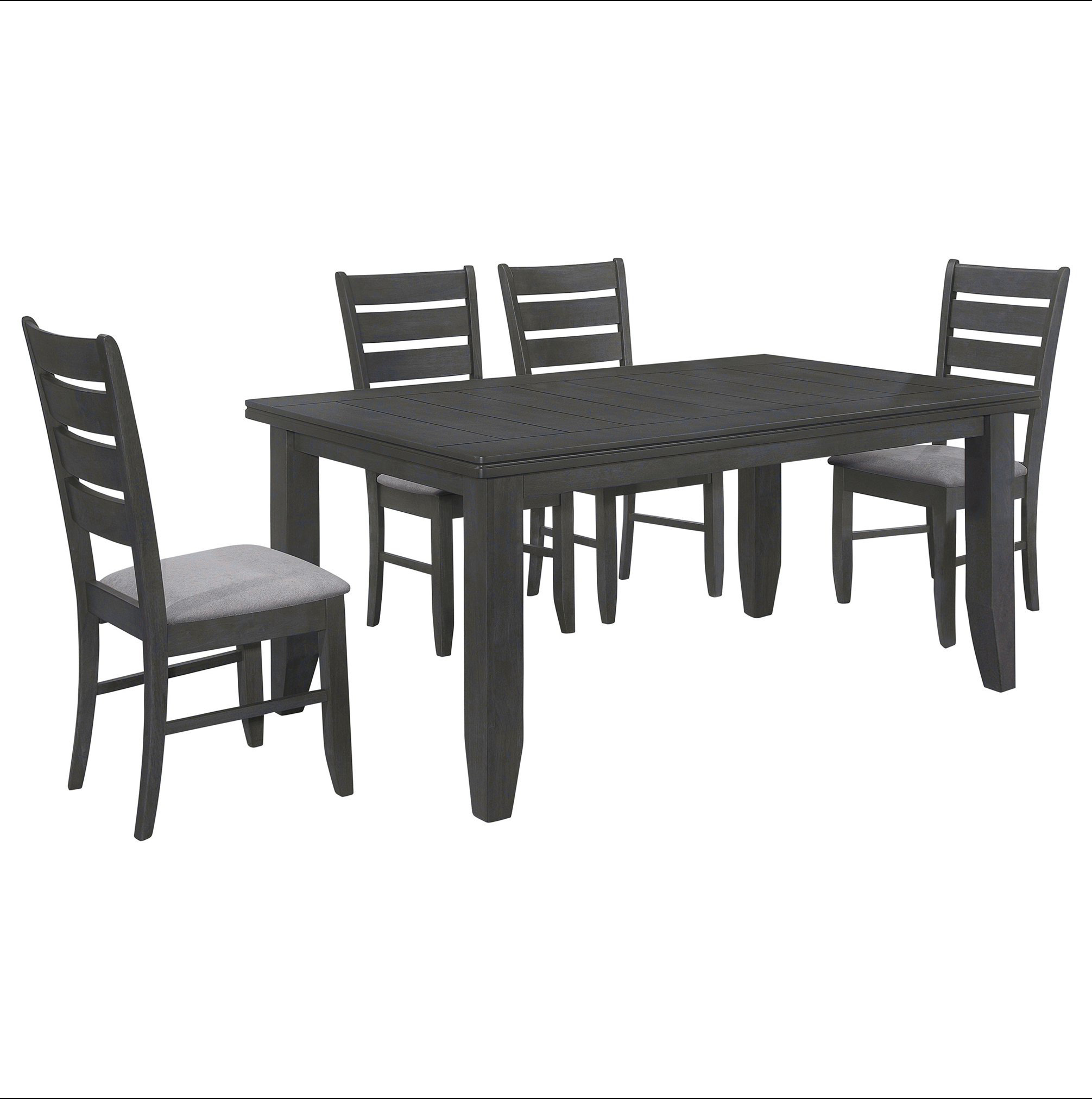 Red Barrel Studio® Dexter Grey and Dark Grey 5-piece Rectangular Dining ...